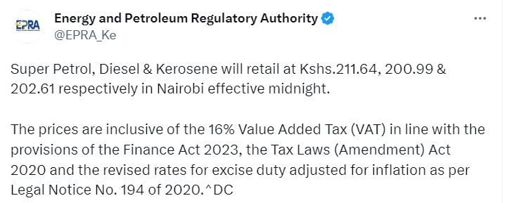 Fuel prices in Kenya hit all-time high after EPRA September review ...